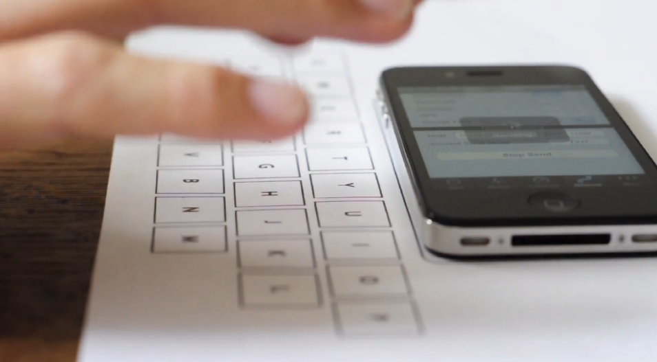 Un clavier en papier pour téléphone portable - Printf